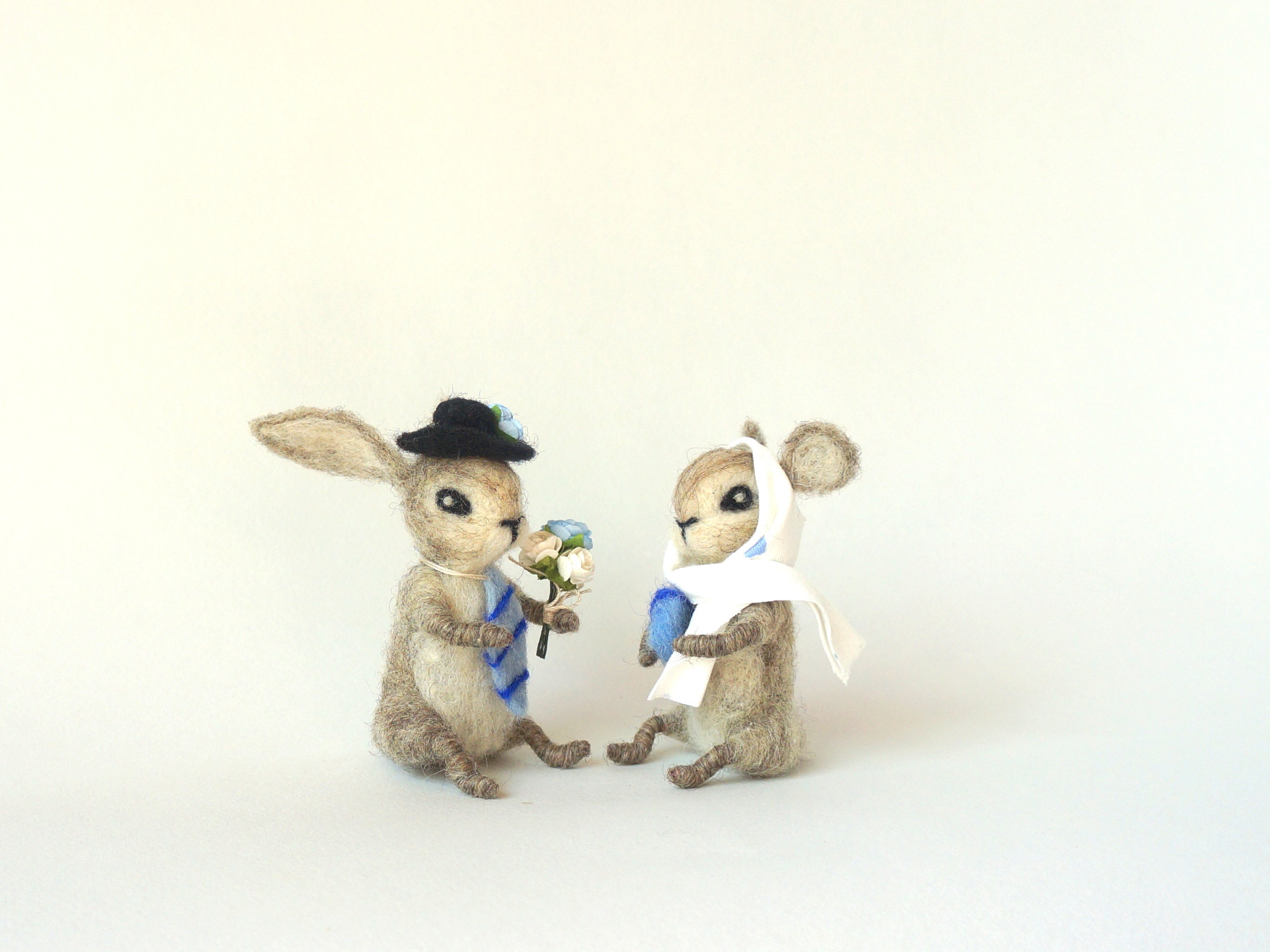 Bunnies couple Gift for grandma grandpa grandparents Animal | Etsy