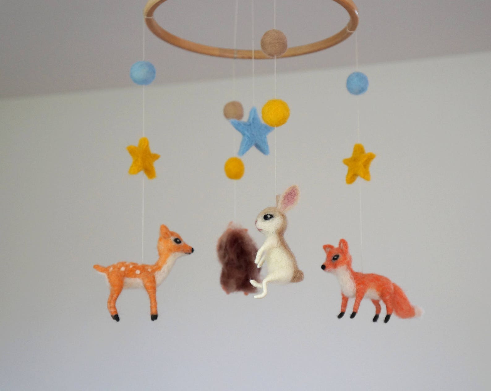 Baby Mobile Animal Mobile Felt Baby Mobile Woodland Mobile - Etsy