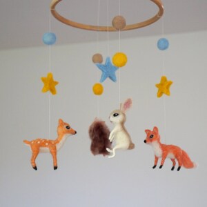 Baby Mobile Animal Mobile Felt Baby Mobile Woodland Mobile Forest ...