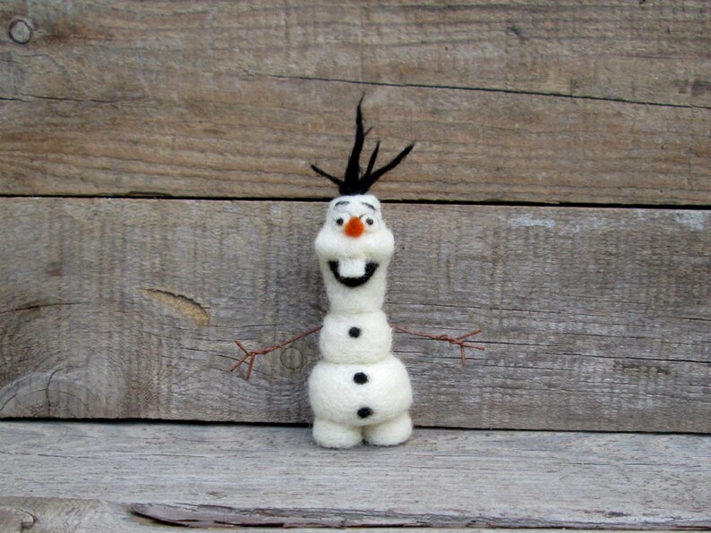 Olaf Felt Snowman Christmas Ornament Winter Figurinе Disney - Etsy