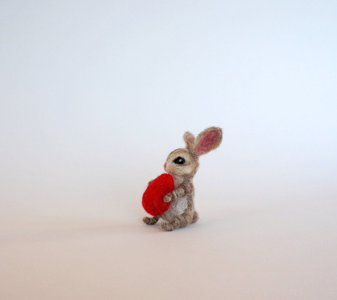 Easter Bunny Wool Rabbit Easter Eggs Needle Felted Hare Spring - Etsy