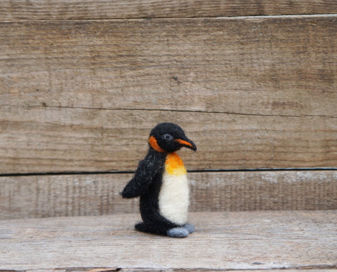 Penguin Cristmas Animal Wool Bird Cristmas Ornament Wool Figurine ...