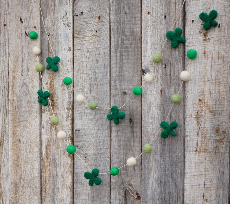 Shamrock Banner Lucky Clover Garland St. Patrick's Day - Etsy