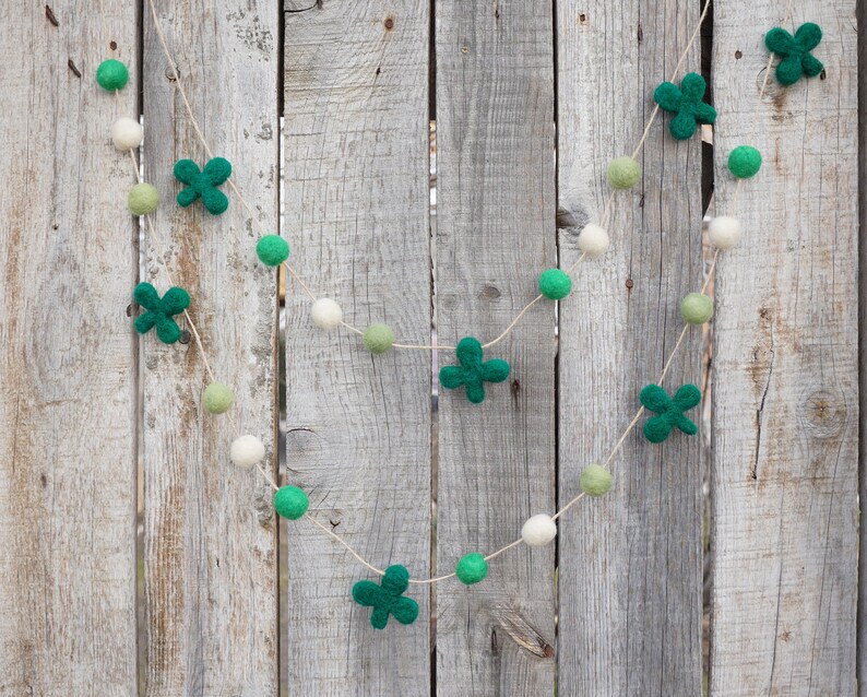 Shamrock Banner Lucky Clover Garland St. Patrick's Day | Etsy