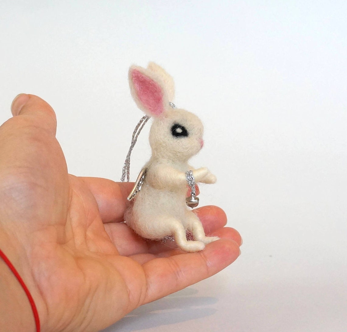 Angel Bunny Christmas Bunny Fairy Rabbit Angel Wings Christmas - Etsy