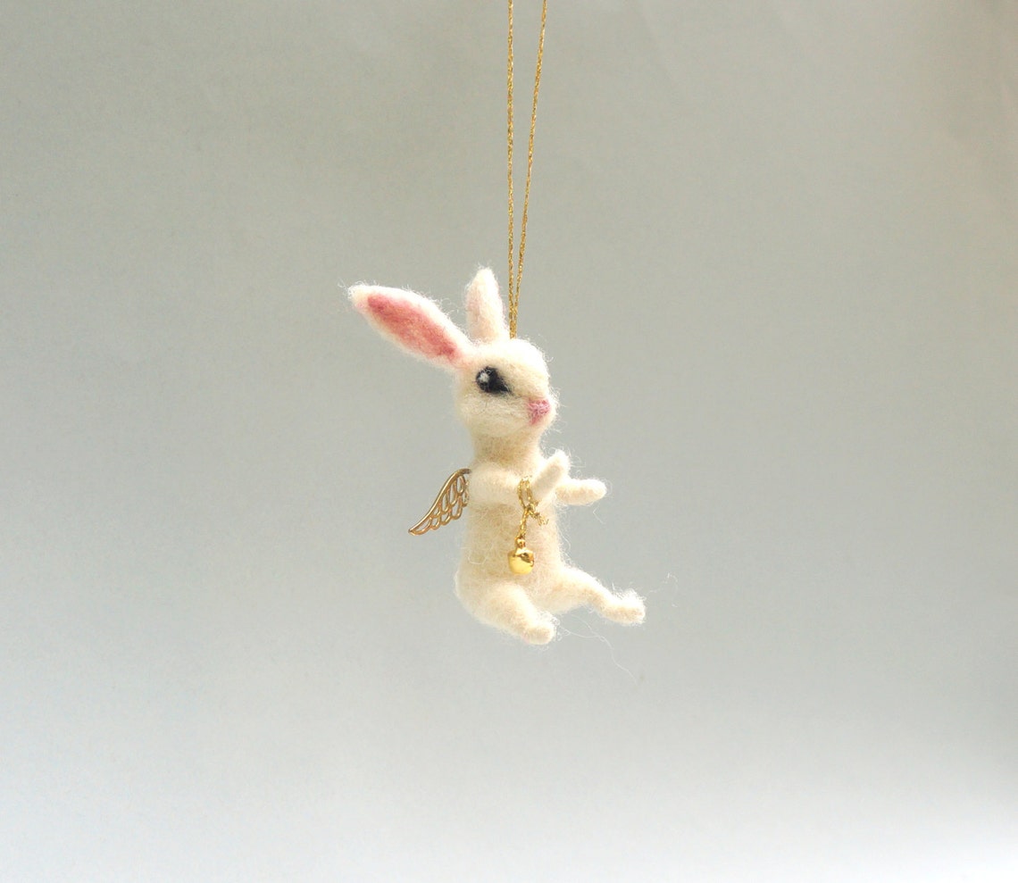 Felt Angel Bunny Christmas Bunny Fairy Rabbit Christmas | Etsy