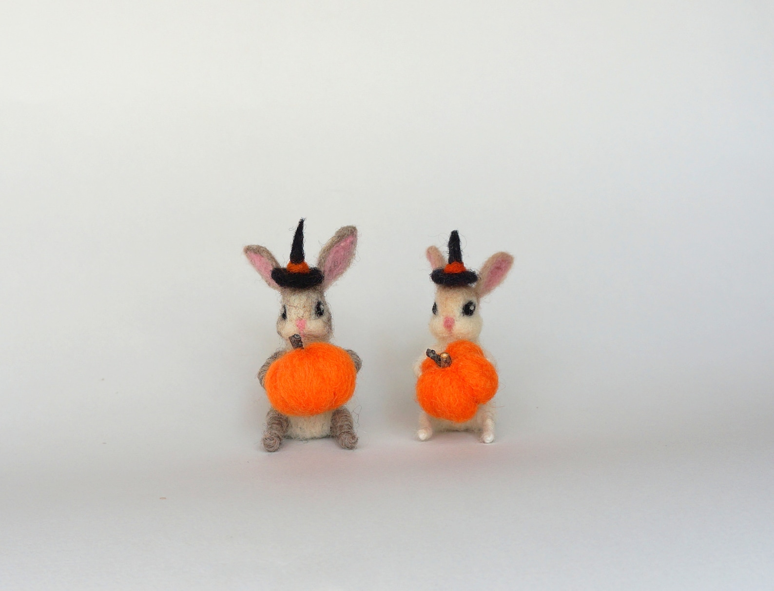 Miniature Bunny Wool Rabbit Dollhouse Bunny Witch Bunny Little Hare ...