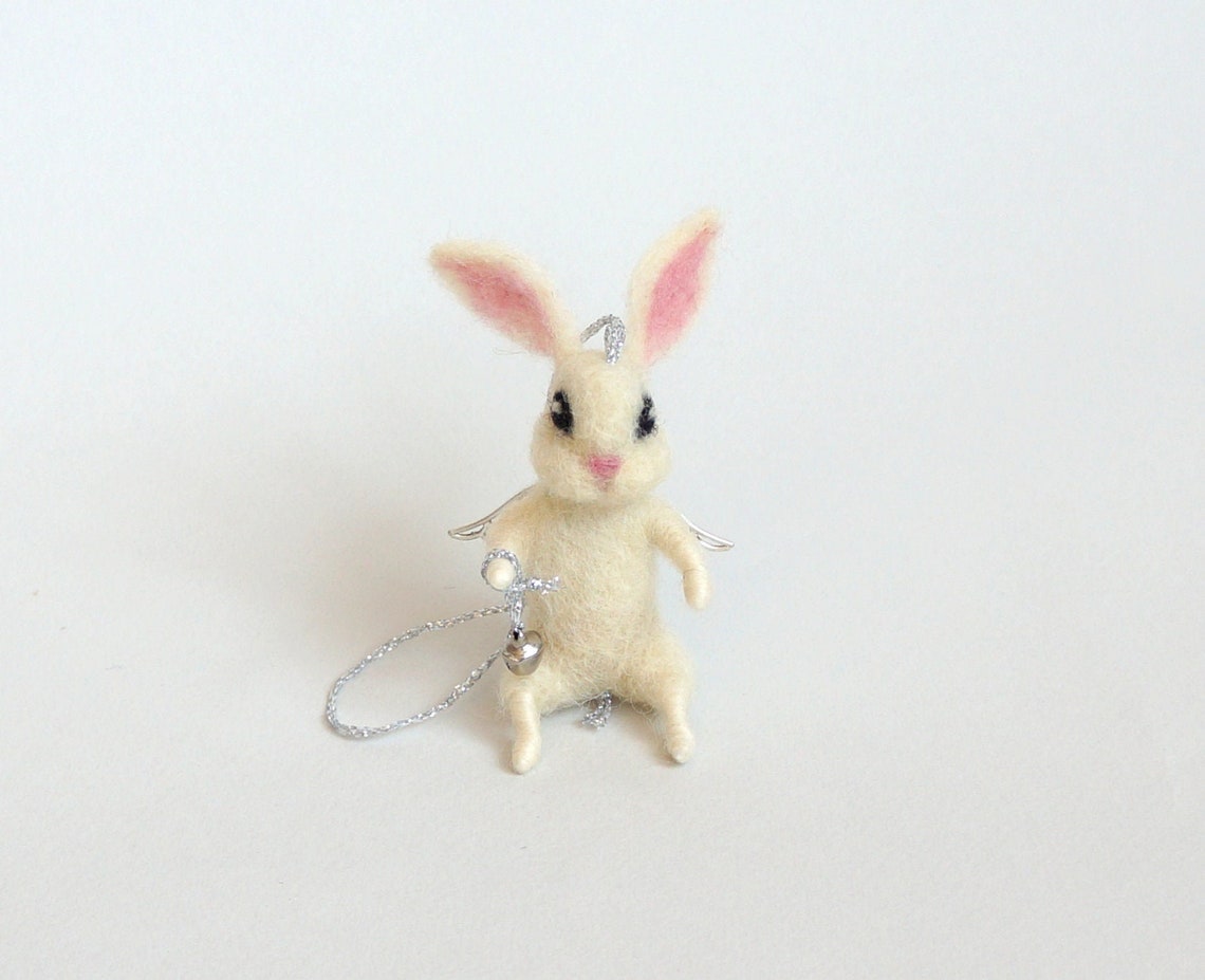 Angel Bunny Christmas Bunny Fairy Rabbit Angel Wings Christmas - Etsy
