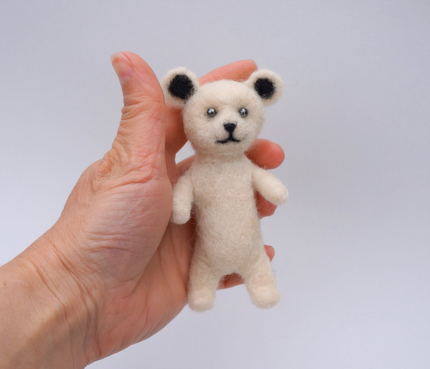 Felted teddy bear stuffy Newborn photography prop Holiday | Etsy