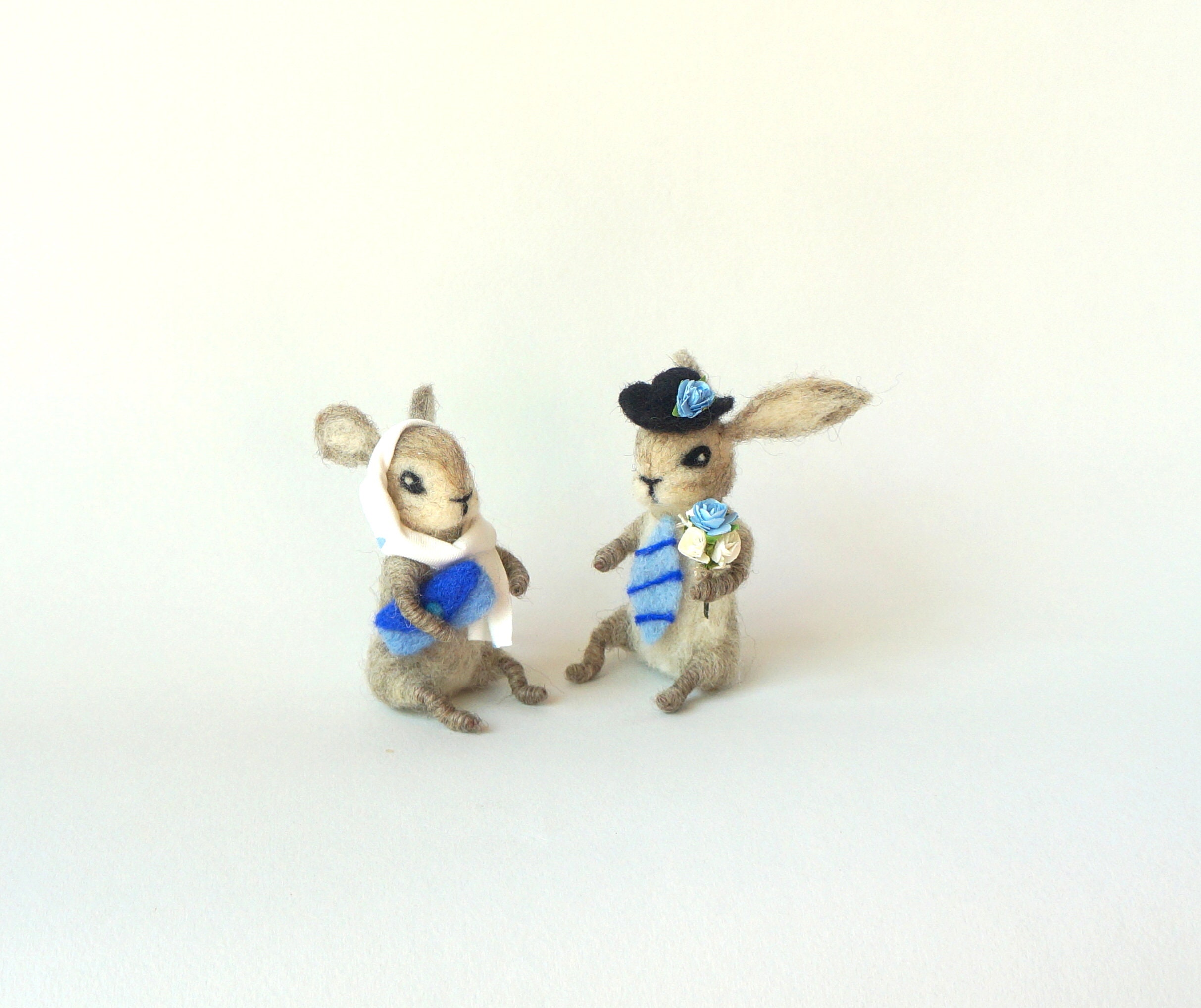 Bunnies couple Gift for grandma grandpa grandparents Animal | Etsy