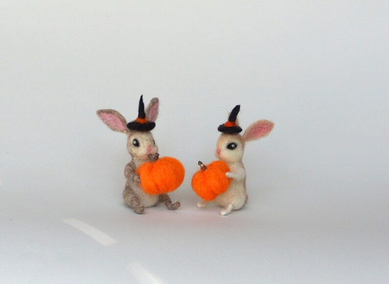 Miniature Bunny Wool Rabbit Dollhouse Bunny Witch Bunny Little - Etsy