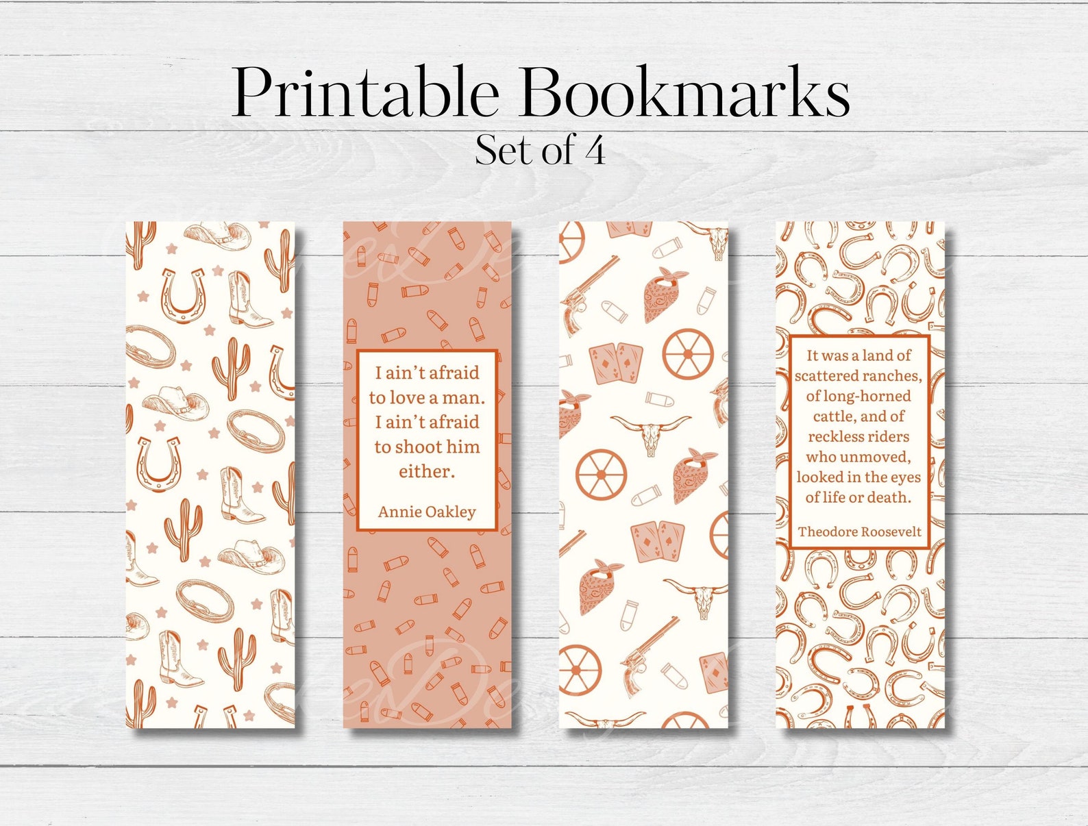 Western Bookmarks | Cowboy Bookmarks | Printable Bookmarks | Horse ...