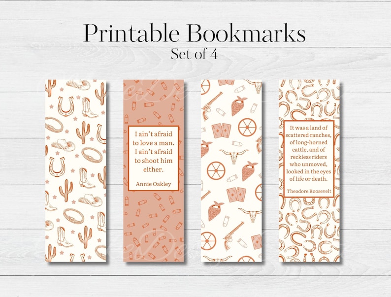 Western Bookmarks | Cowboy Bookmarks | Printable Bookmarks | Horse ...