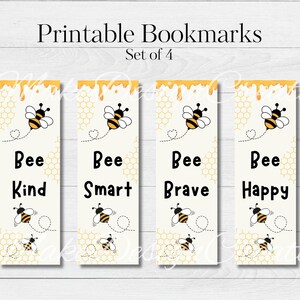 Bee Bookmarks | Kids Bookmarks | Animal Bookmarks | Positive Quote ...