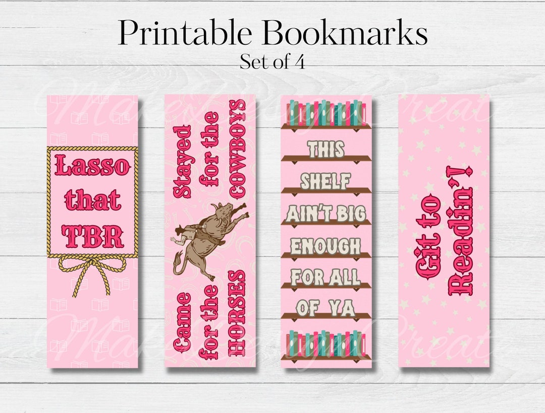 Cowgirl Bookmarks | Cowboy & Western Bookmarks | Horse Bookmarks ...