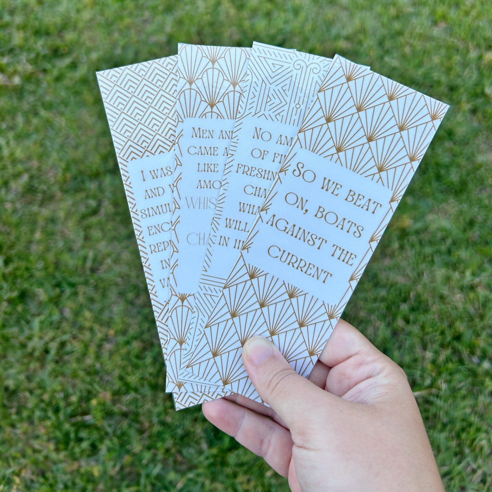 The Great Gatsby Bookmarks | Printable Bookmarks | Art Deco Bookmarks ...