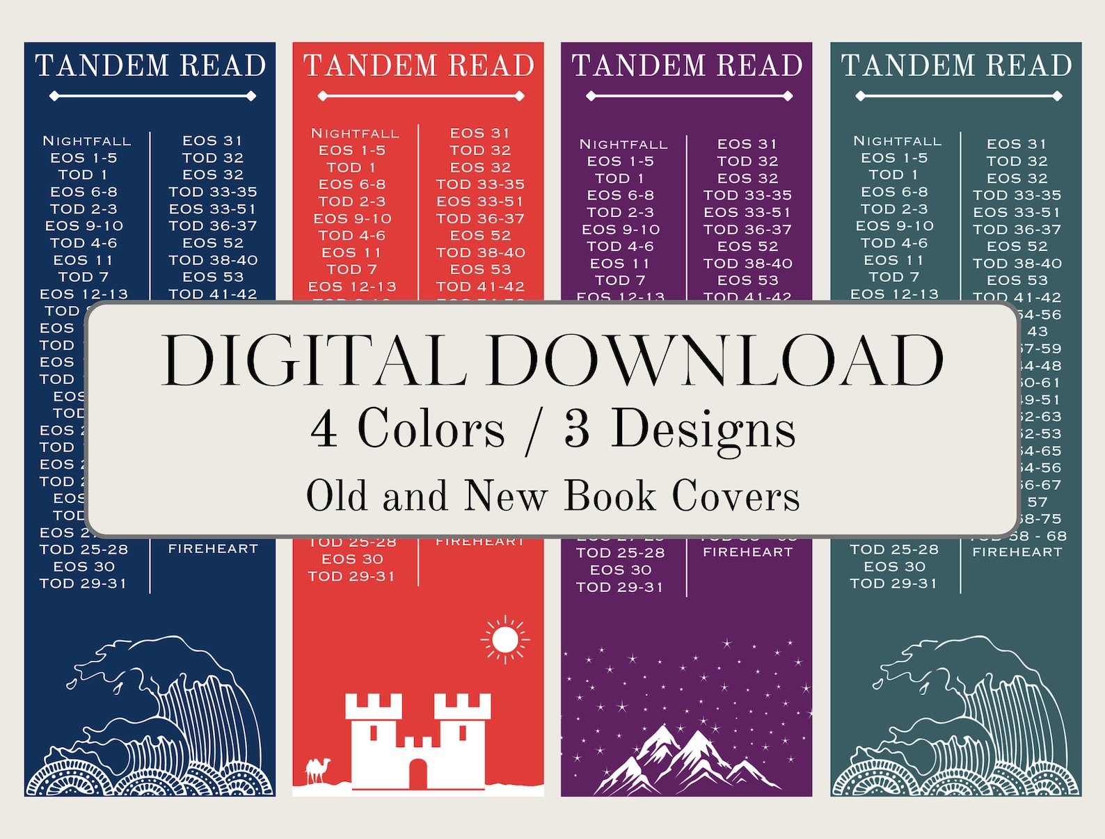 Tog Tandem Read Bookmarks | Tog Reading Order Guide | Fantasy Romance ...