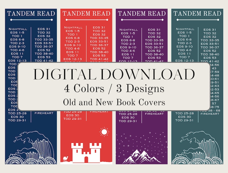 Tog Tandem Read Bookmarks | Tog Reading Order Guide | Tod Reading Order ...