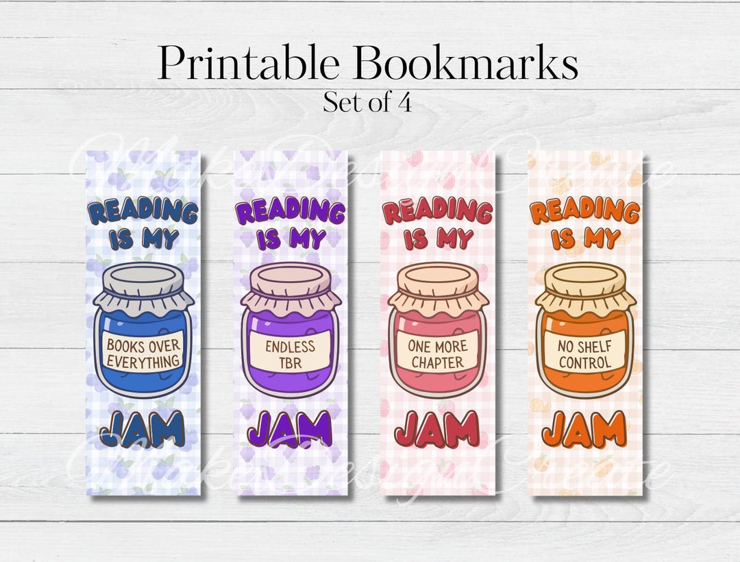 Reading is My Jam Bookmarks | One More Chapter, No Shelf Control, Books ...