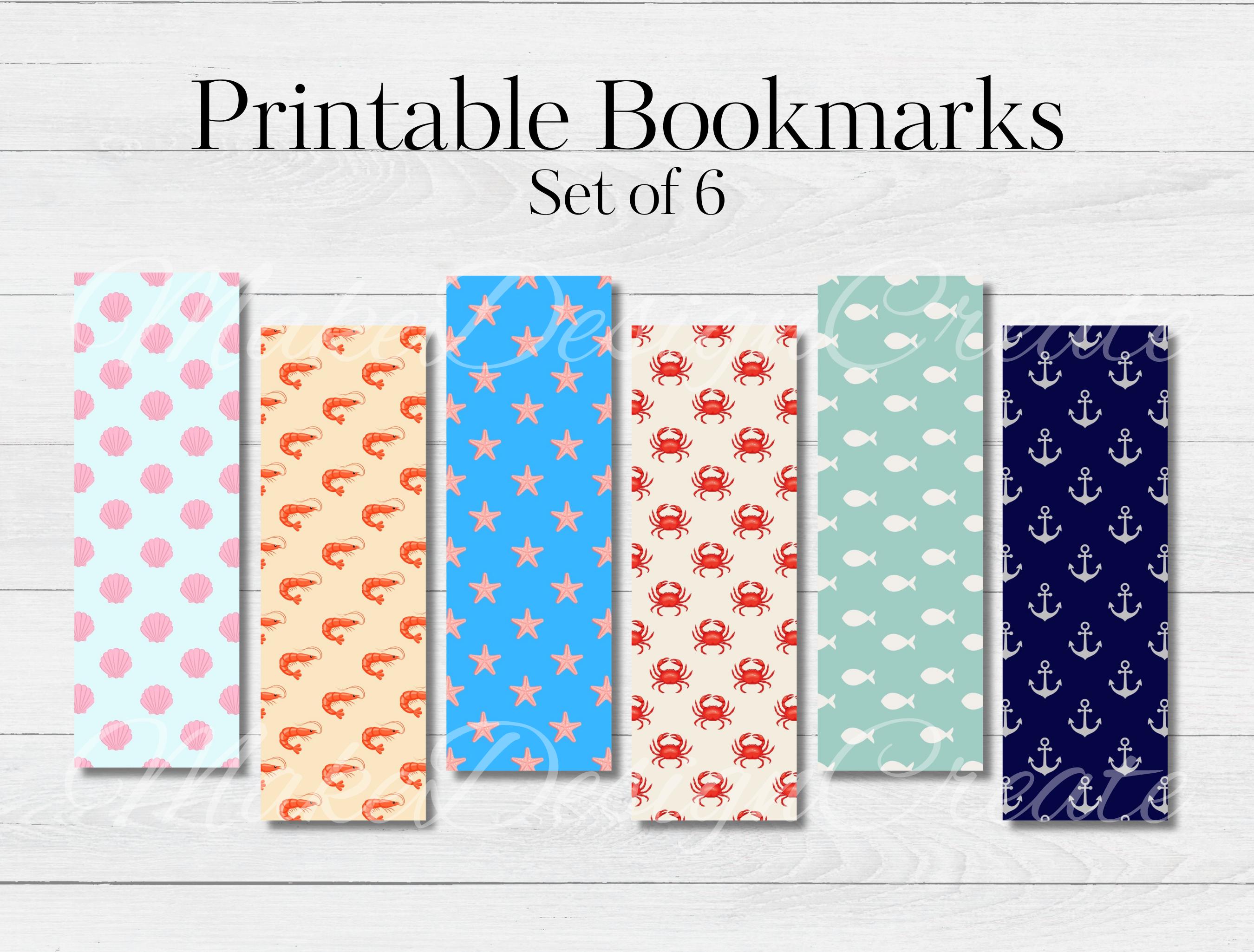 Nautical Bookmarks | Ocean Bookmarks | Kids Bookmarks | Digital ...