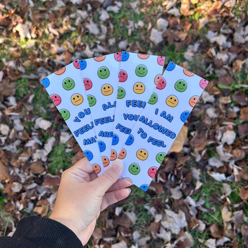 Feelings Bookmarks | Kids Printable Bookmarks | Smiley Face & Emotion ...