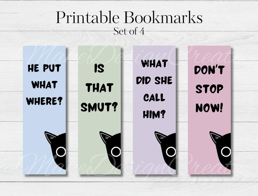 Smut Bookmarks | Romance Bookmarks | Adult Bookmarks | Funny Bookish ...