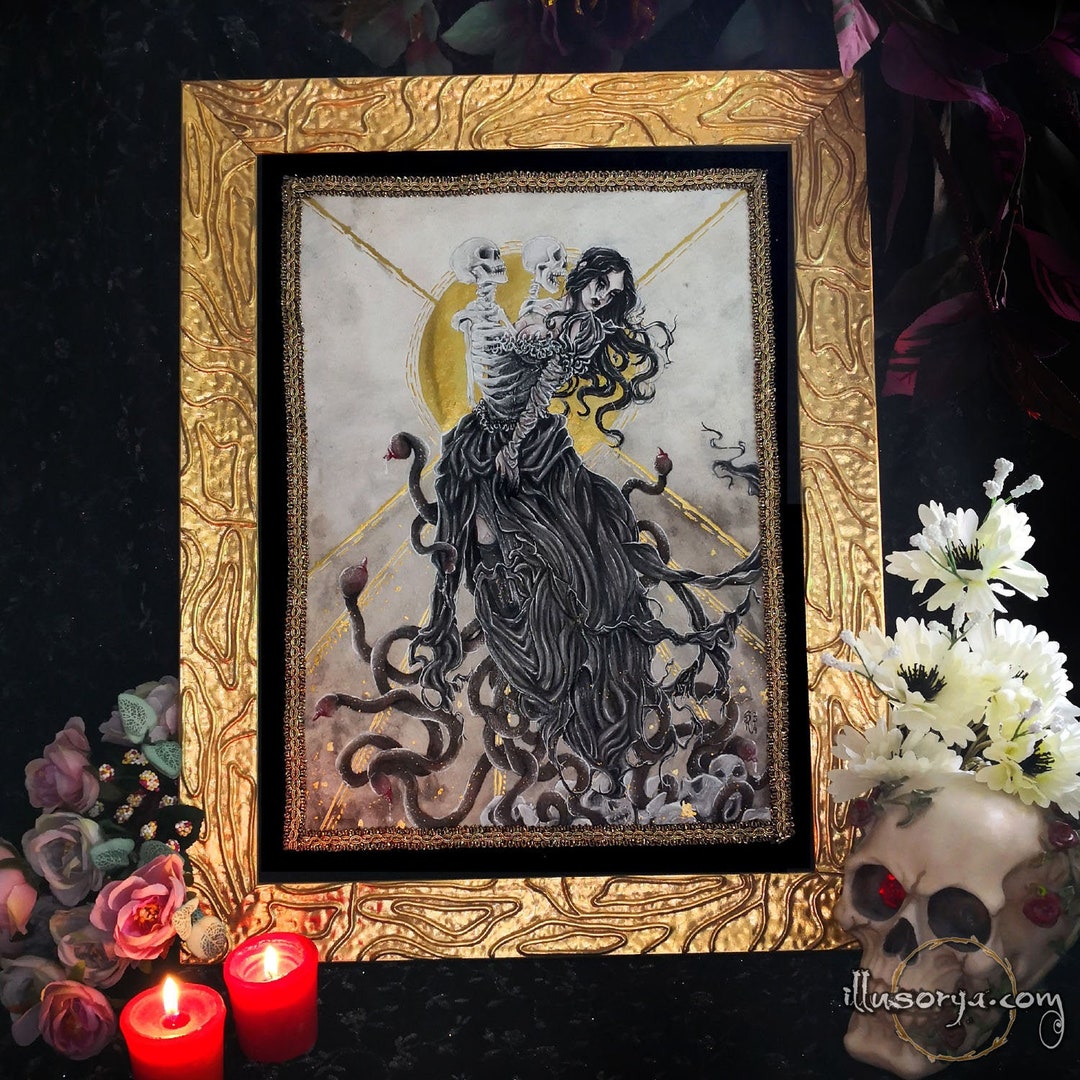 Chorus Mortis Watercolours Original Painting Memento Mori Dance of the ...