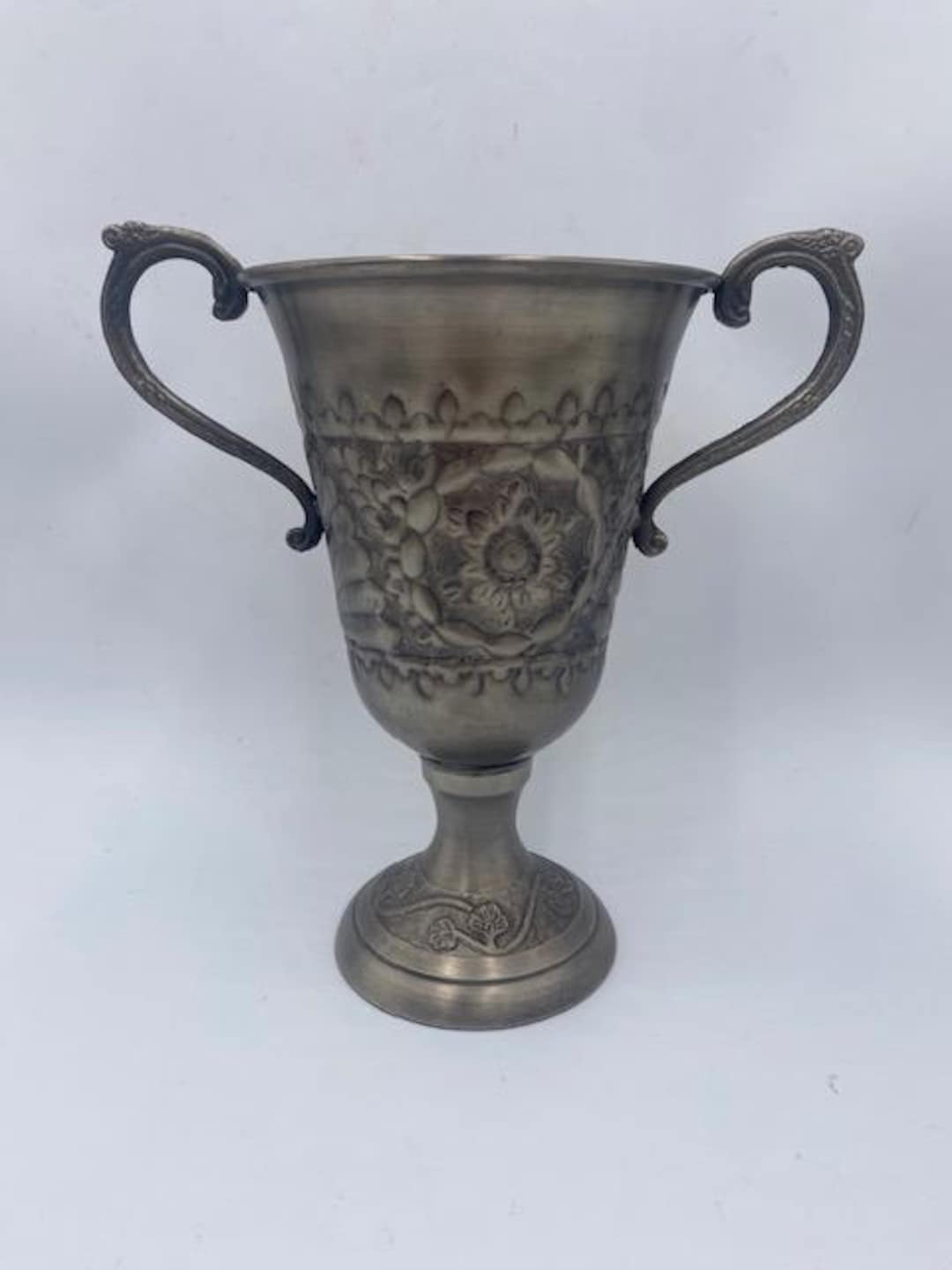 Vintage Silver Metal Urn - Silver Metal Urn - Metal Urn - Vintage Urn ...