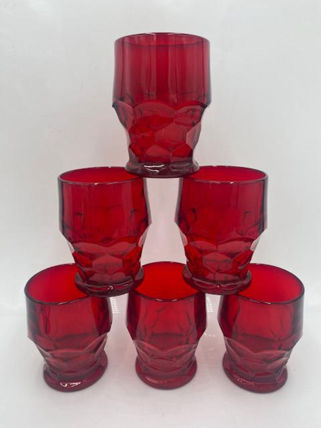 Vintage Ruby Red Barware Ruby Red Barware Ruby Red Glassware Red ...