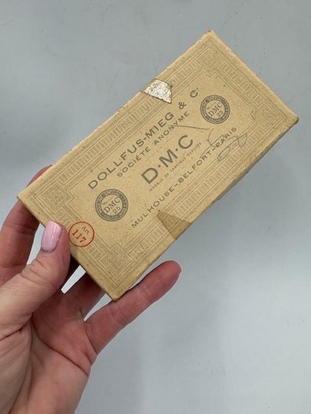 Vintage Antique Box of Dollfus Mieg & Cie DMC Embroidery Thread Floss ...