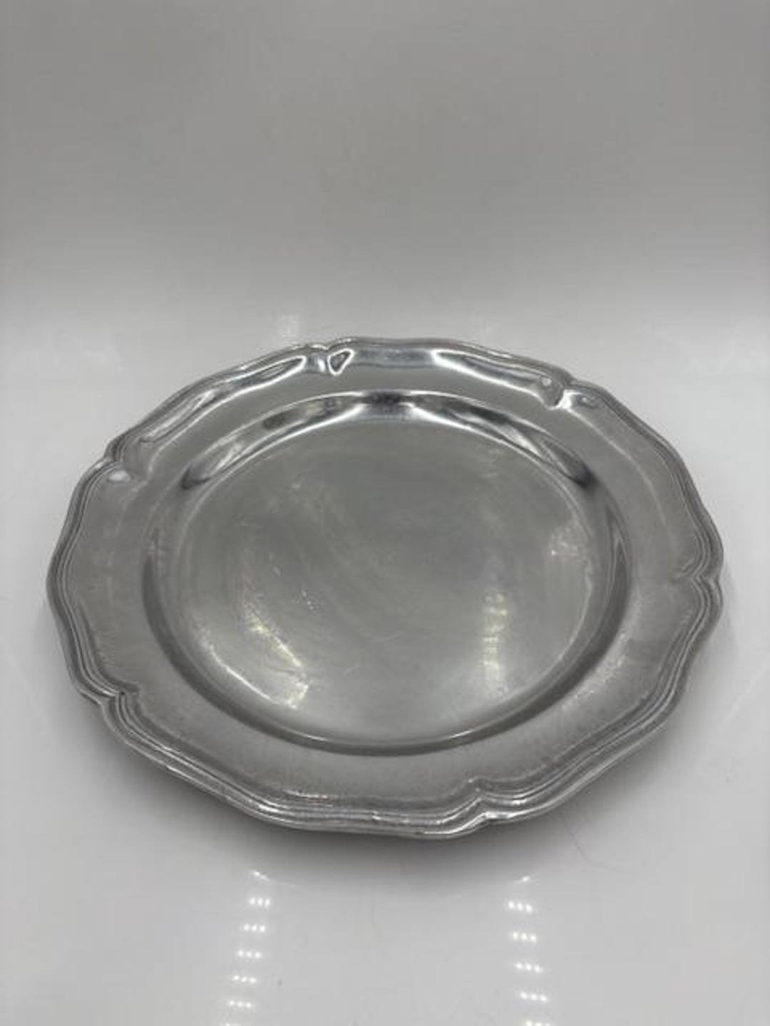 Vintage Pewter Plate - Vintage Pewter Platter - Large Serving Plate ...