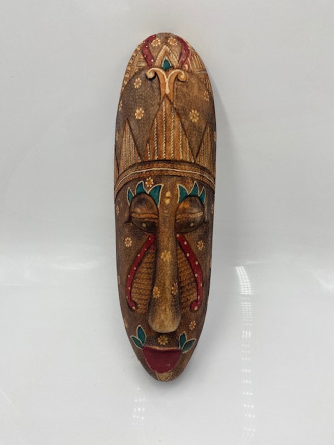 Vintage Wooden Mask Art - Vintage Wooden Mask - Vintage Wood Mask ...