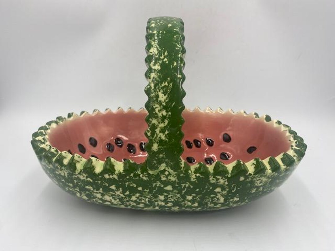 Vintage Ceramic Watermelon Bowl - Ceramic Watermelon Bowl - Vintage ...