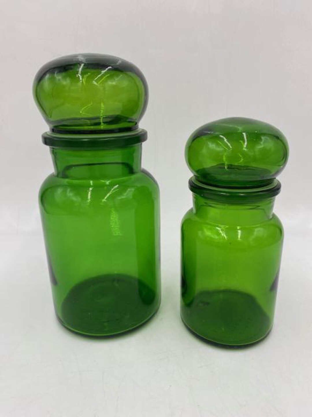 Vintage Green Glass Jar