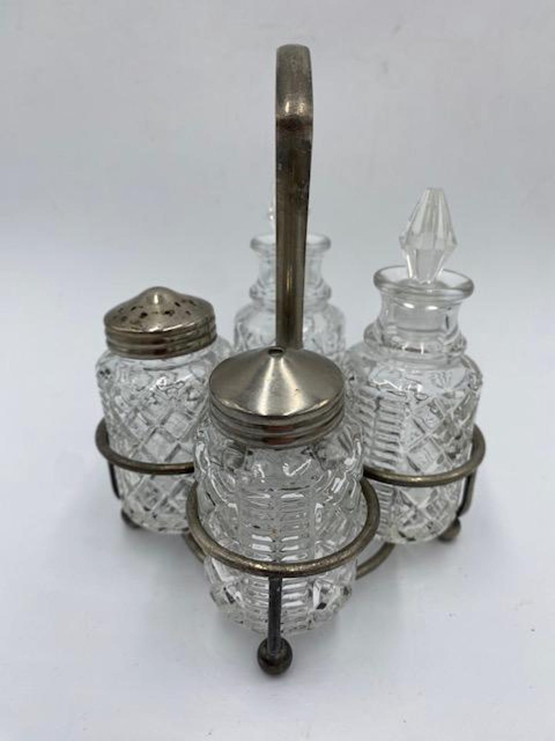 Small Vintage Cruet Set - Vintage Cruet Set - Cruet Set - Cruet ...