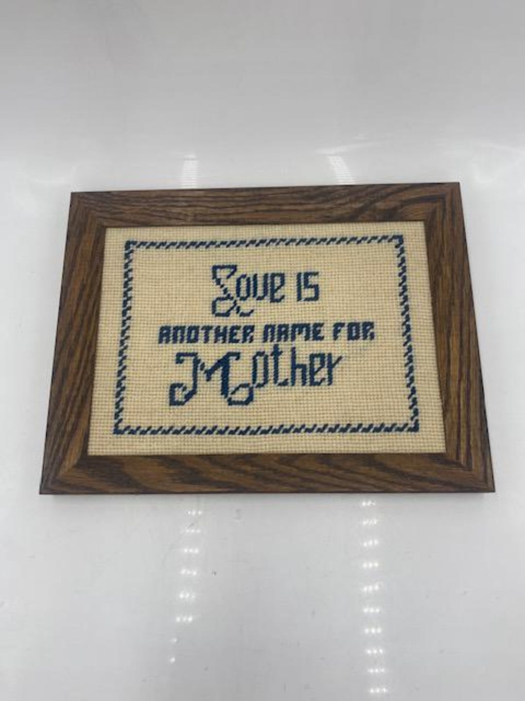 Vintage Needlepoint - Needlepoint - Vintage Wall Hanging - Mother's Day ...