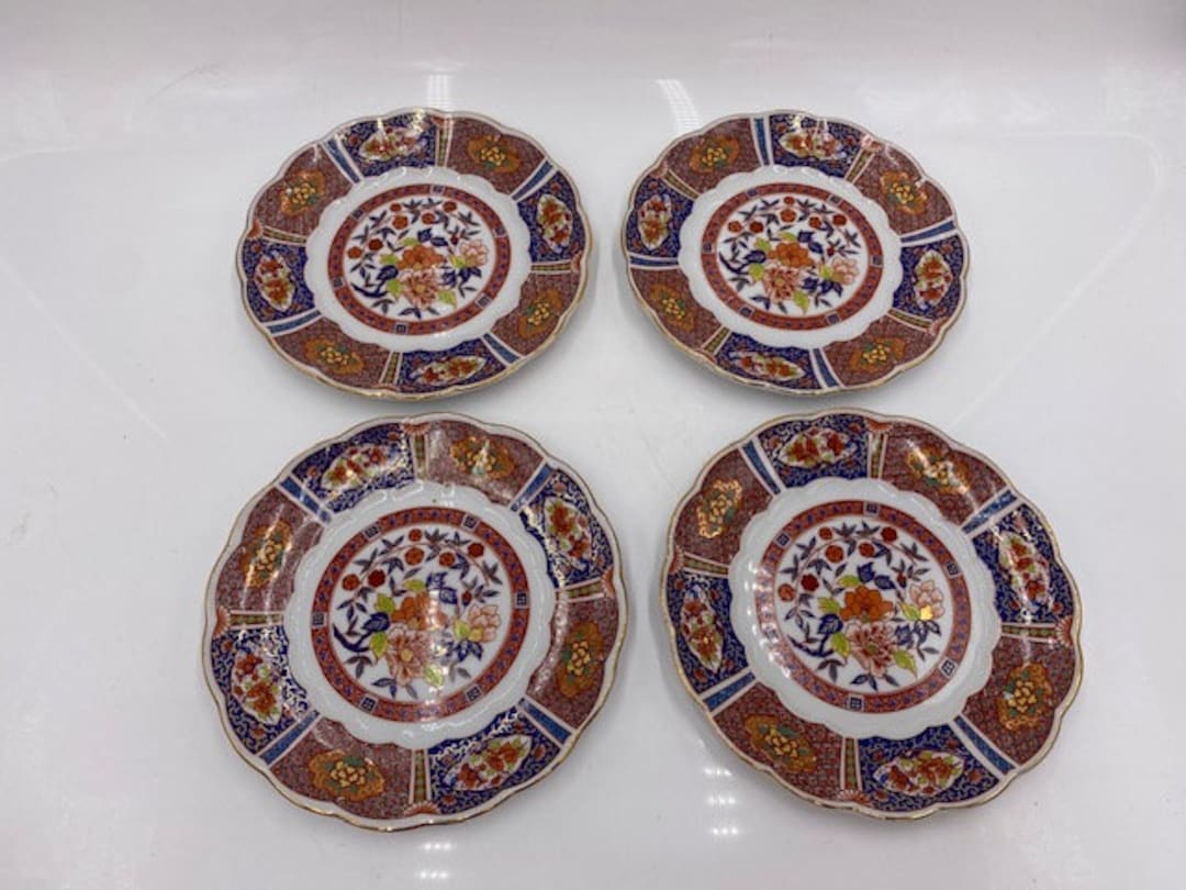 Vintage Japanese Plates Japanese Plates Set of 4 Takahashi Plates Salad ...