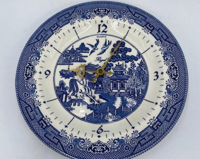 Vintage Blue Willow Wall Clock - Blue Willow Wall Clock - Blue Willow ...