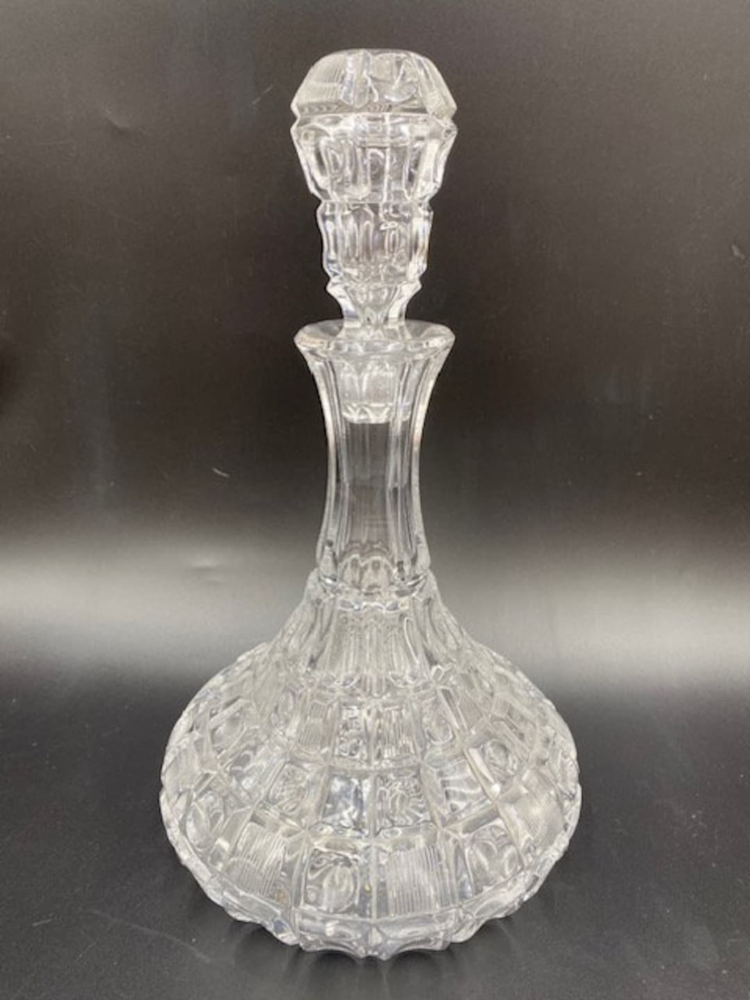Vintage Crystal Decanter - Crystal Decanter - Vintage Glass Decanter ...
