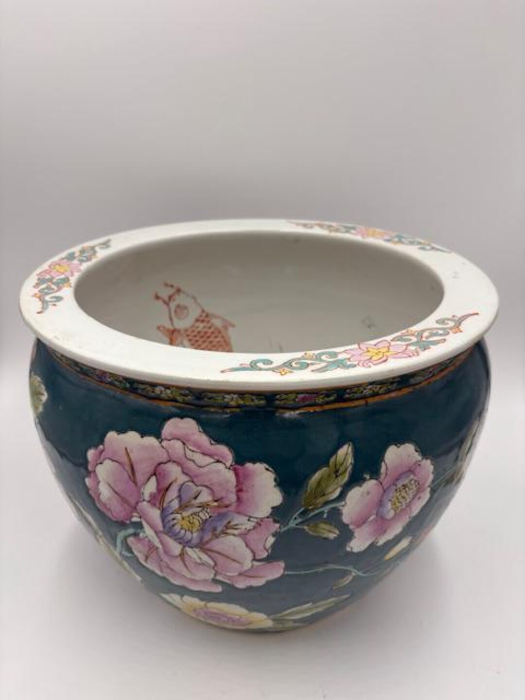 Large Asian Planter - Chinese Planter - Vintage Planter- Ceramic ...