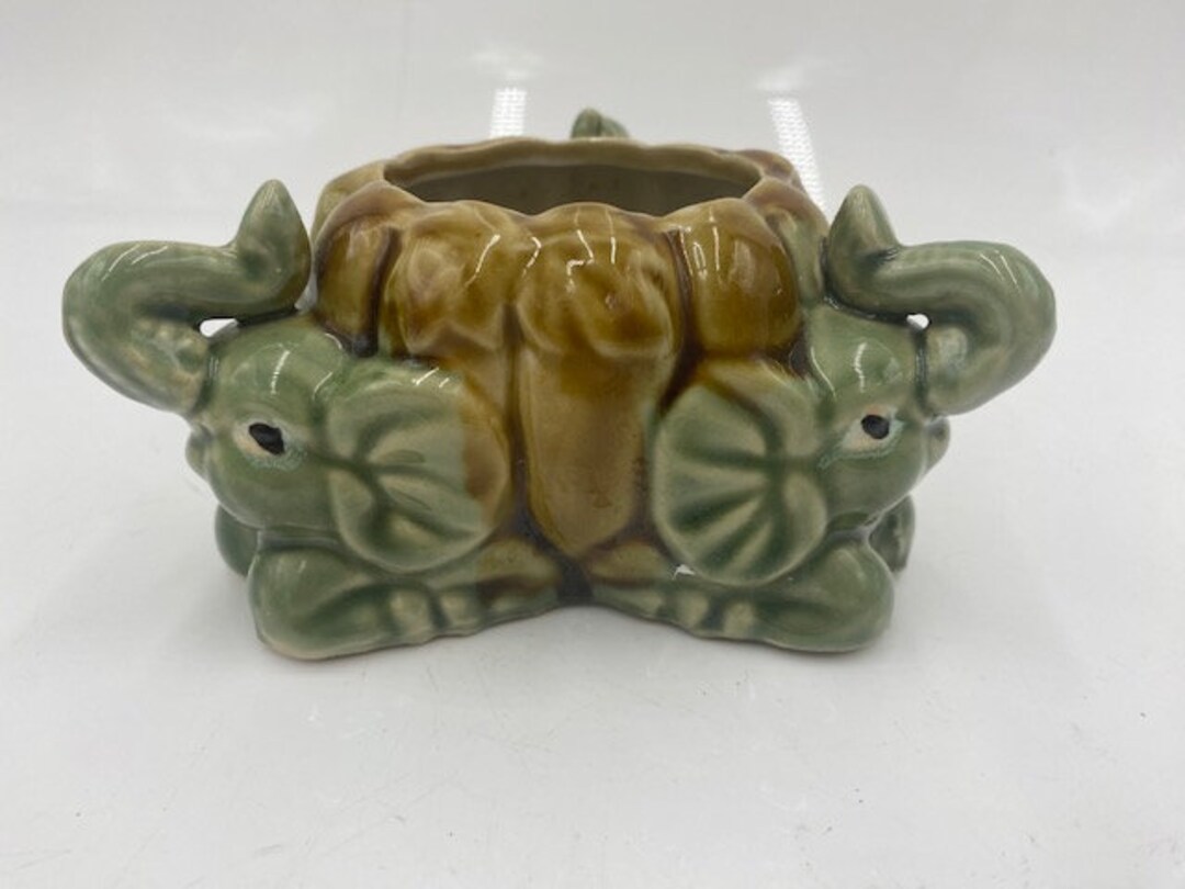 Vintage Ceramic Elephant Planter - Ceramic Elephant Planter - Vintage ...