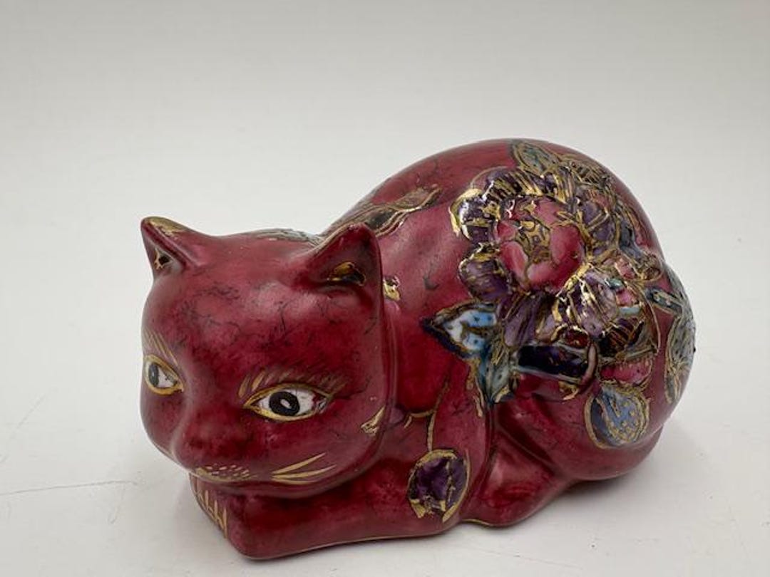 Vintage Porcelain Cat Figurine - Fitz and Floyd Cat Figurine - Vintage ...