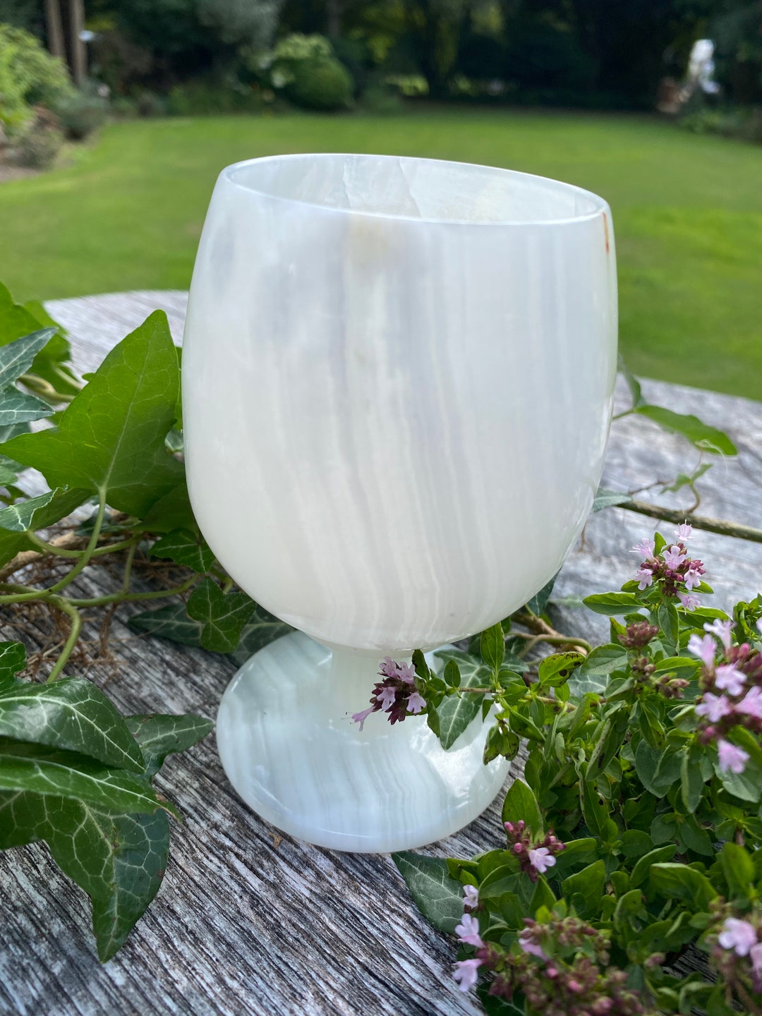 Vintage Onyx Crystal Goblet: Handcrafted Ceremony Chalice - Etsy