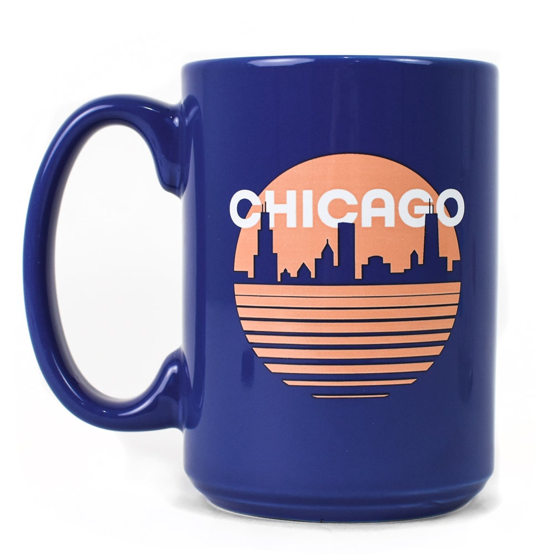 Chicago Skyline Mug / Chicago Retro Coffee Mug / Chicago Souvenir ...