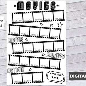 Movies Tracker Printable Log File for Bullet Journal - Etsy