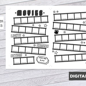 Movies Tracker Printable Log File for Bullet Journal - Etsy