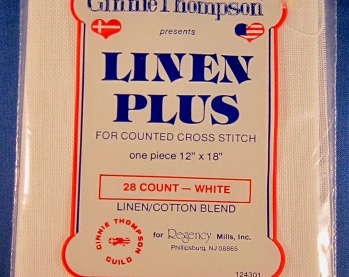 Ginnie Thompson Linen Plus Counted Cross Stitch 28 Count White Fabric ...