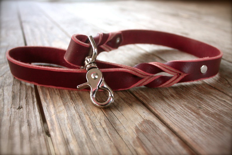 Handmade Custom Leather Woven Dog Leash/Custom Length/Training | Etsy