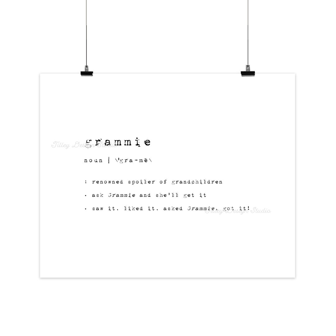 Grammie Defined | Printable Art | Instant Digital Download - Etsy