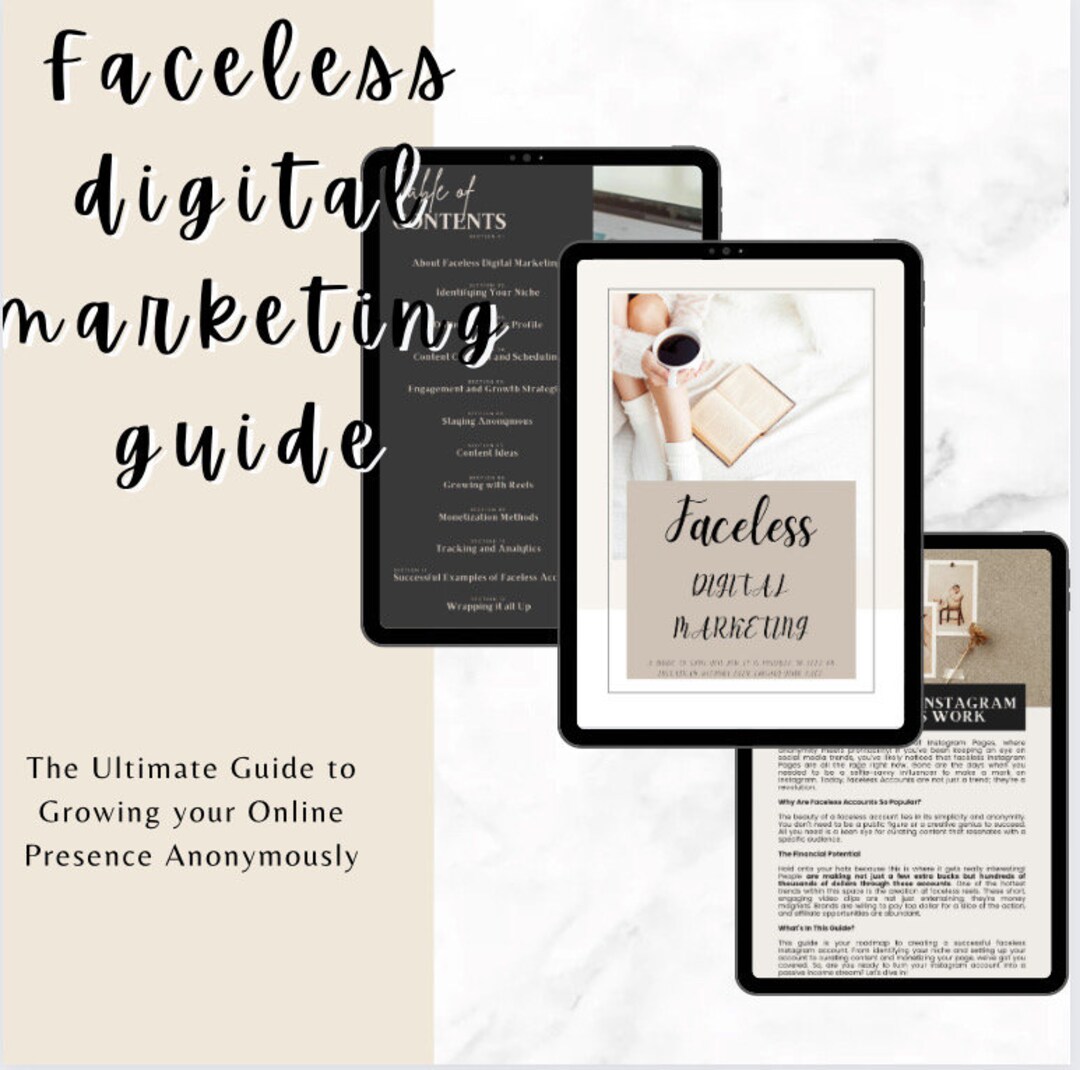 The Ultimate Guide to Faceless Digital Marketing With MRR - Etsy